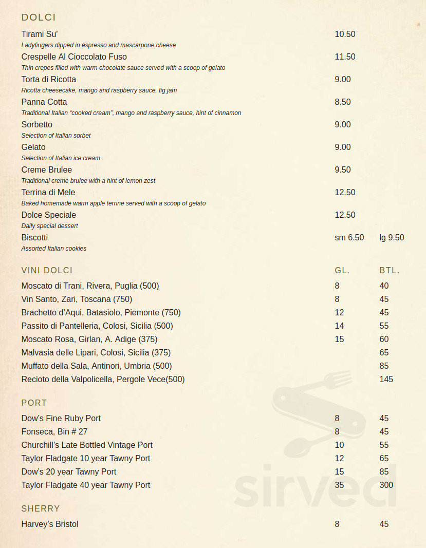 Menu for Basso 56 in Chappaqua, NY | Sirved
