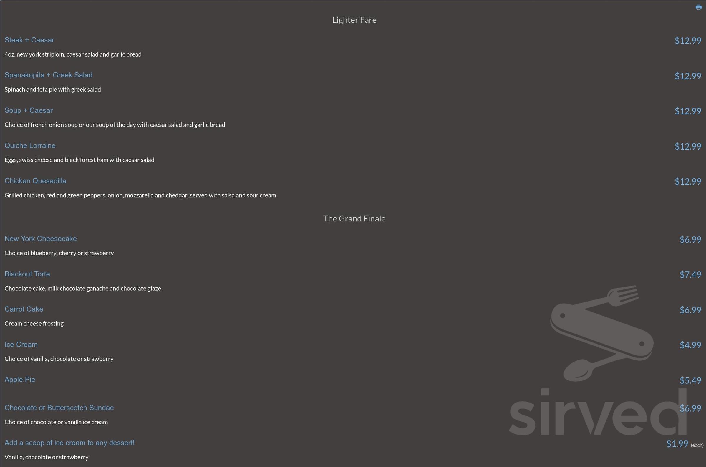 Markham Station Restaurant Richmond Hill menus in Richmond Hill ...