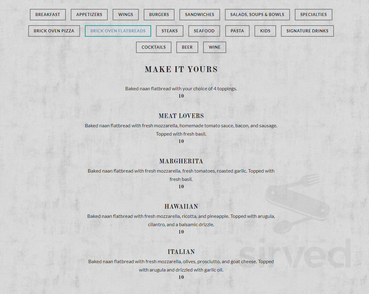 Ashley's Restaurant and Bar menu in Glen Mills, Pennsylvania, USA