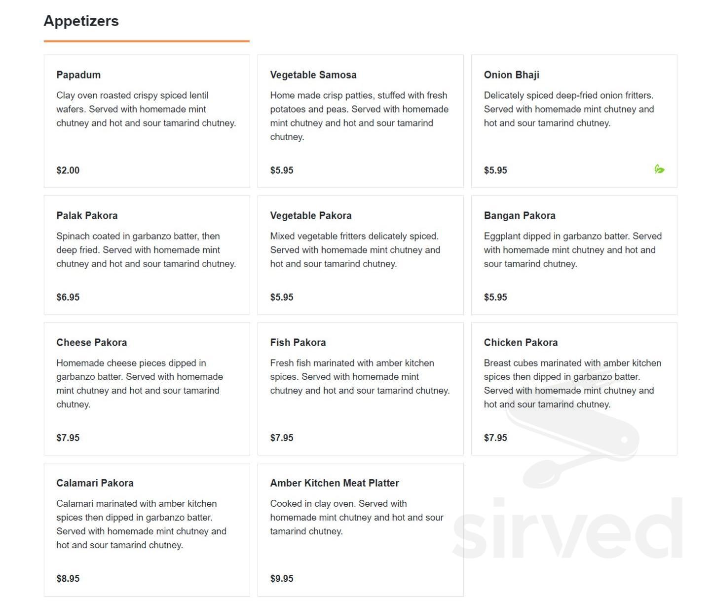 Menu - San Rafael CA's SF Chef | Sirved