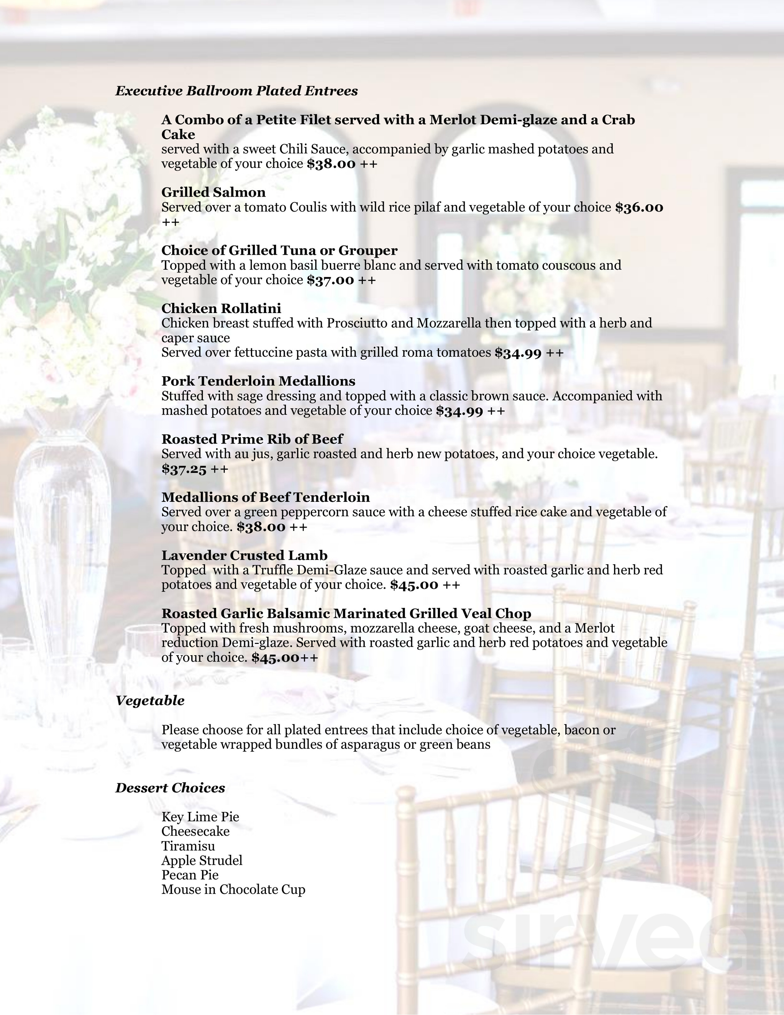 Menu - Savannah GA's Savannah Country Club | Sirved