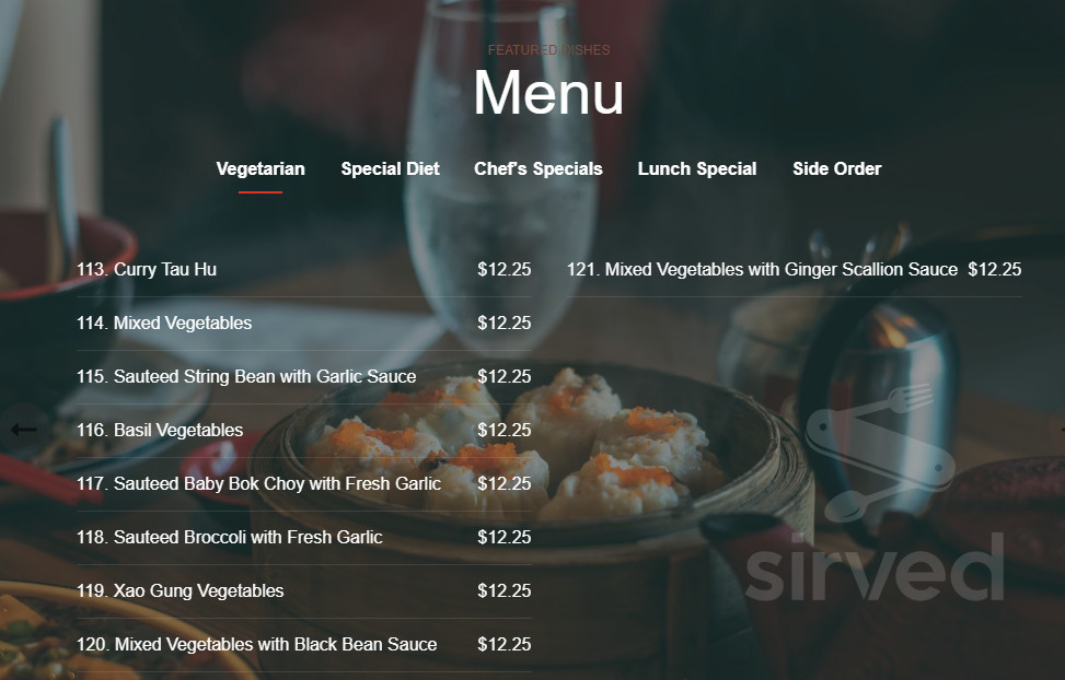 Menu - The Bronx NY's Moon Star Grill Restaurant | Sirved