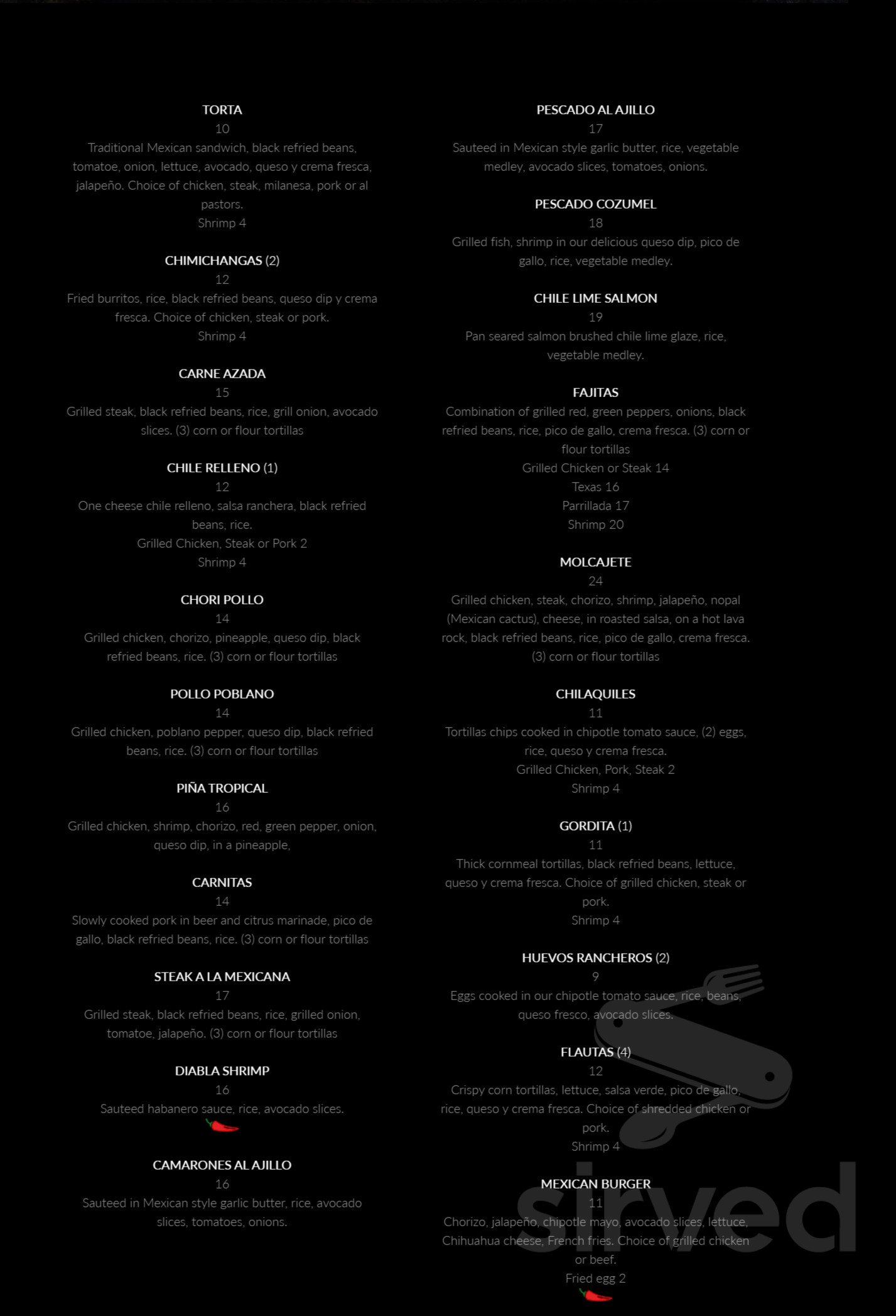 Cielo TX menus in San Angelo, Texas, United States