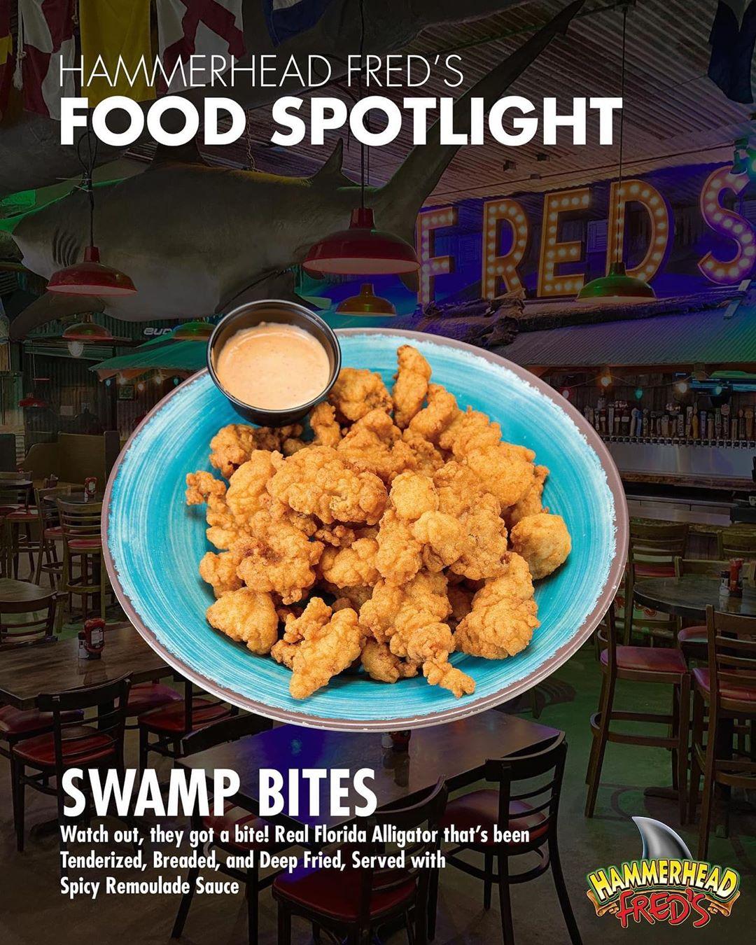 Hammerhead Fred's menu in Panama City Beach, Florida, USA