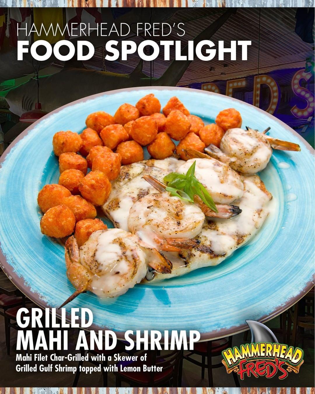 Hammerhead Fred's menu in Panama City Beach, Florida, USA