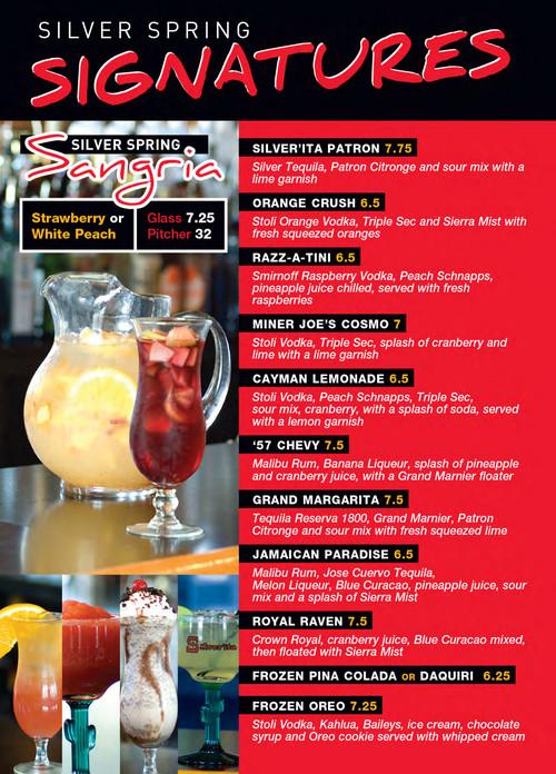 Silver Spring Mining Company menu in Bel Air, Maryland, USA