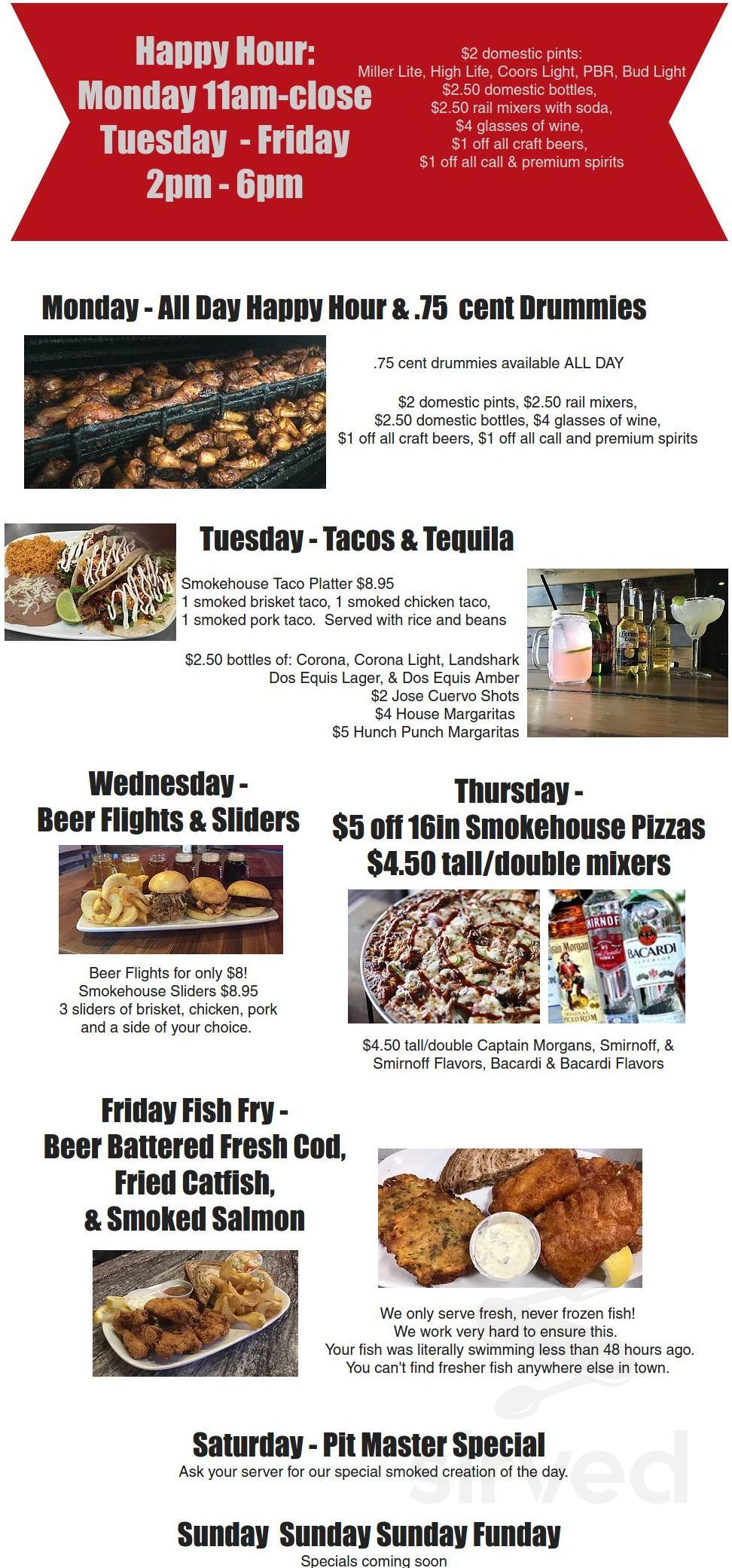 Menu for David Alan Alan's Smokehouse & Saloon in Mukwonago, WI | Sirved