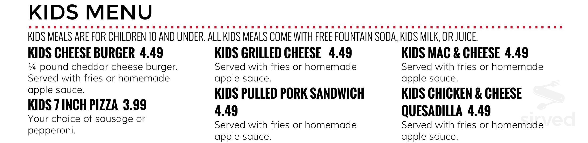 David Alan Alan's Smokehouse & Saloon menu in Mukwonago, Wisconsin, USA