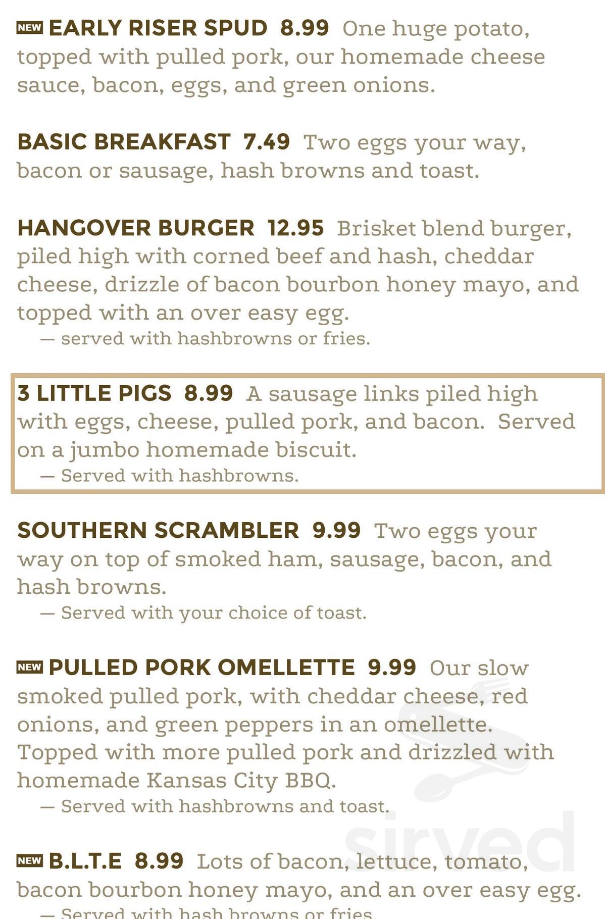 David Alan Alan's Smokehouse & Saloon menu in Mukwonago, Wisconsin, USA
