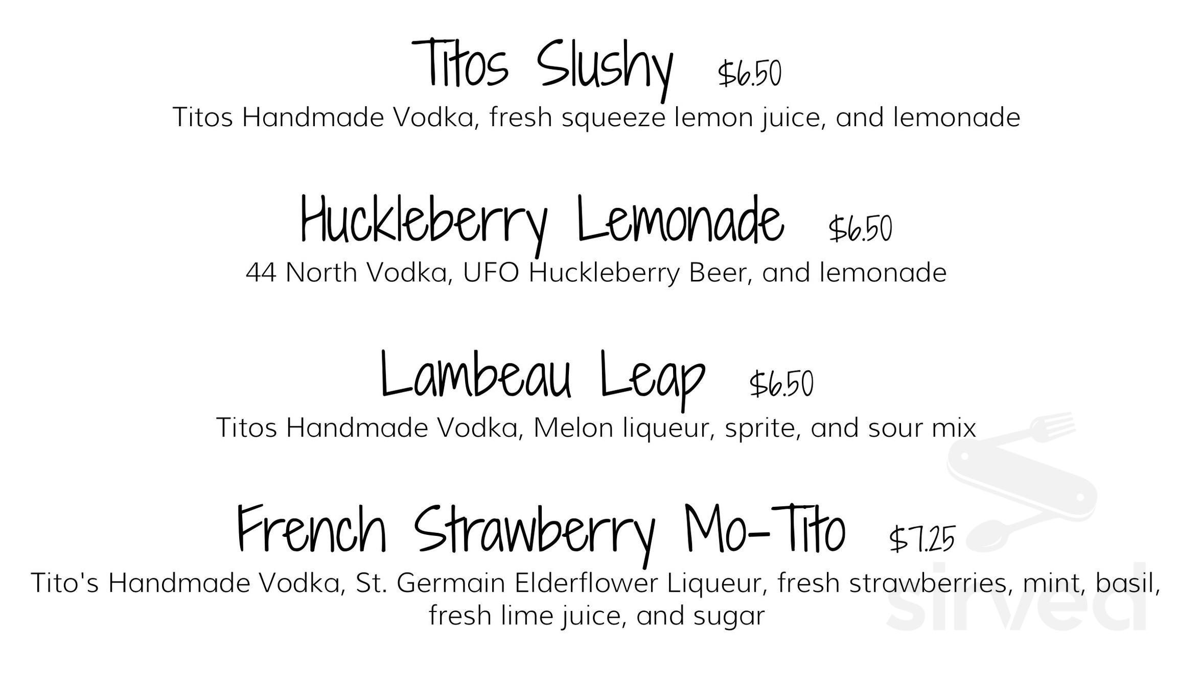 David Alan Alan's Smokehouse & Saloon menus in Mukwonago, Wisconsin ...