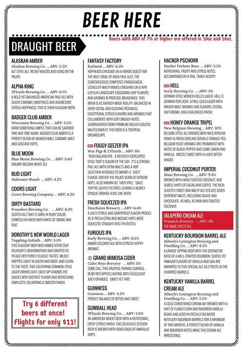 David Alan Alan's Smokehouse & Saloon menu in Mukwonago, Wisconsin, USA