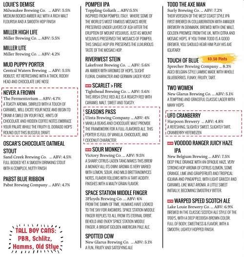 David Alan Alan's Smokehouse & Saloon menu in Mukwonago, Wisconsin, USA