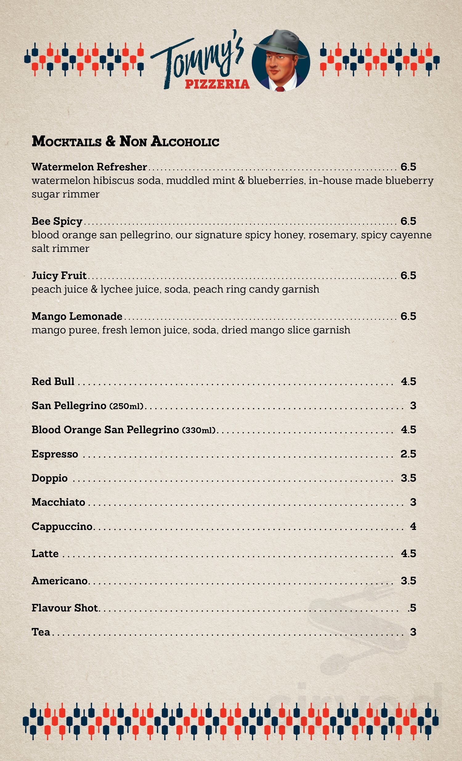 Tommy's Pizzeria menus in Winnipeg, Manitoba, Canada