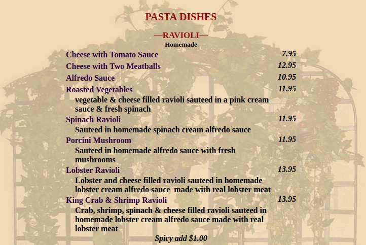 Linguine's Italian Eatery menu in Marlborough, Massachusetts, USA