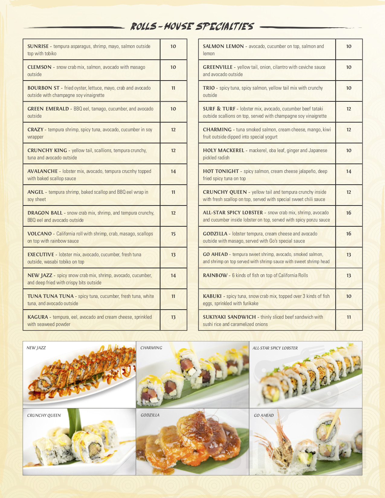 SUSHI GO menu in Greenville, South Carolina, USA
