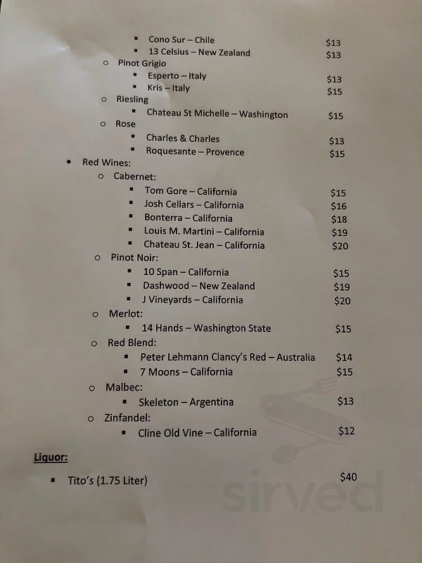 Brother Mike's Madison menu in Madison, Connecticut, USA