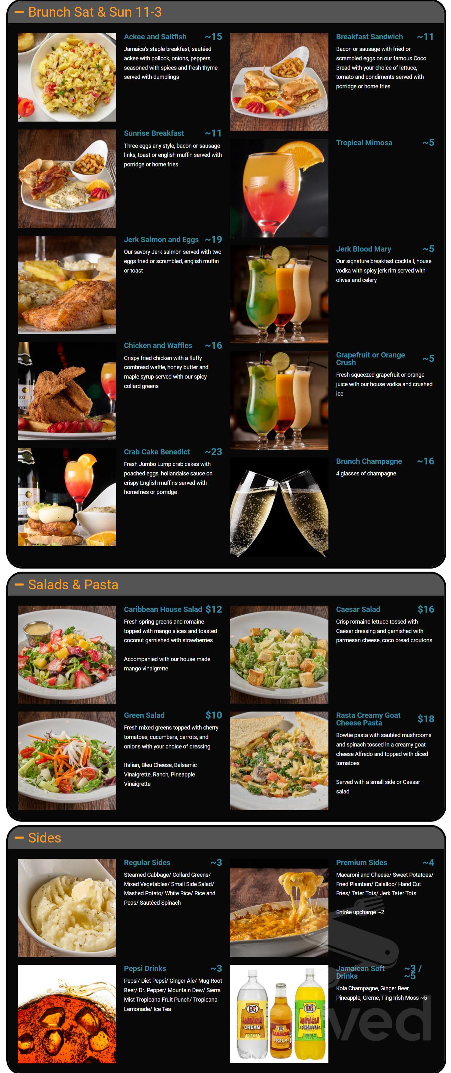 Jerk N Jive Bar and Kitchen menu in Frederick, Maryland, USA