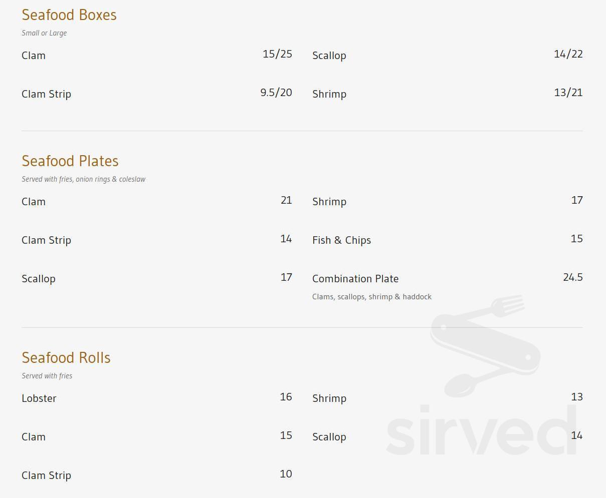 Costello's Famous Roastbeef and Seafood menu in Haverhill ...