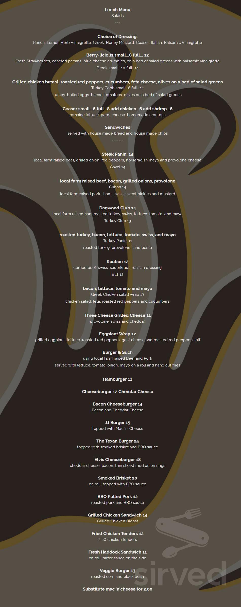 Madison Bistro Farm to Table Menu - Wampsville, New York | Sirved