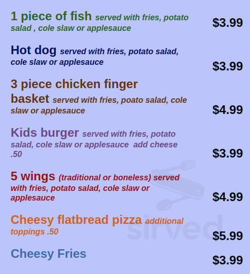 Norma Jean’s Sports Bar & Grill Room menus in Venice, Florida, United ...