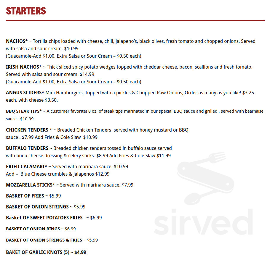 Menu for THE LODGE Bar & Grill in Southbury, CT | Sirved