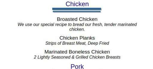 Menu for Farmer's Inn Restaurant in Sigel, PA | Sirved