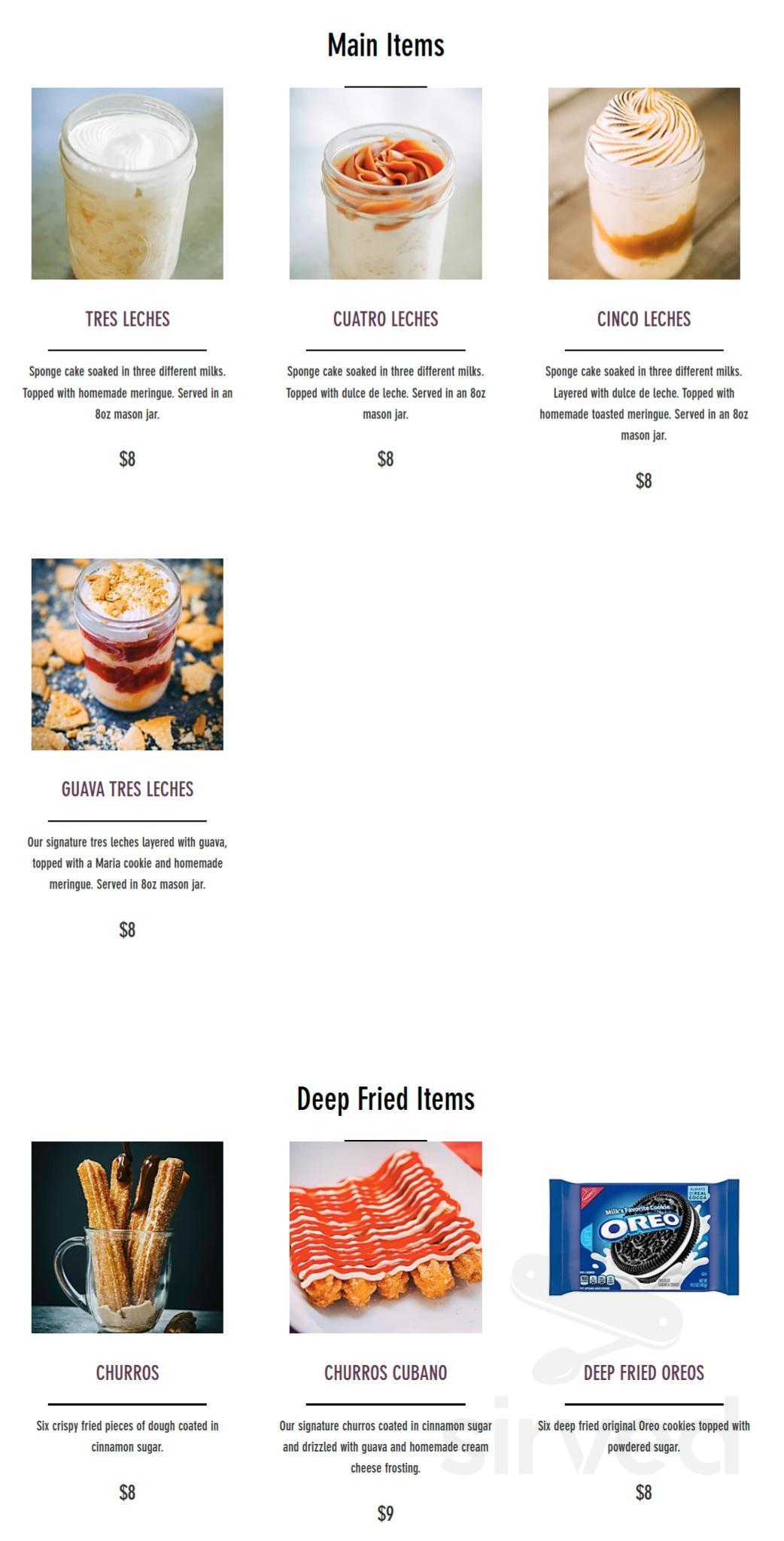 Miami Baked menu in Miami, Florida, USA
