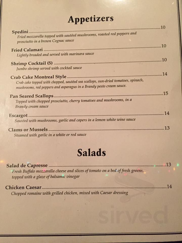 Menu - Lake Placid NY's Black Bear Restaurant | Sirved