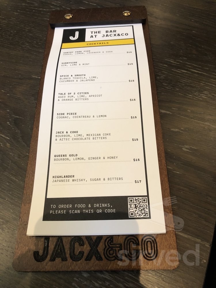 JACX & CO. menu in Queens, New York, USA