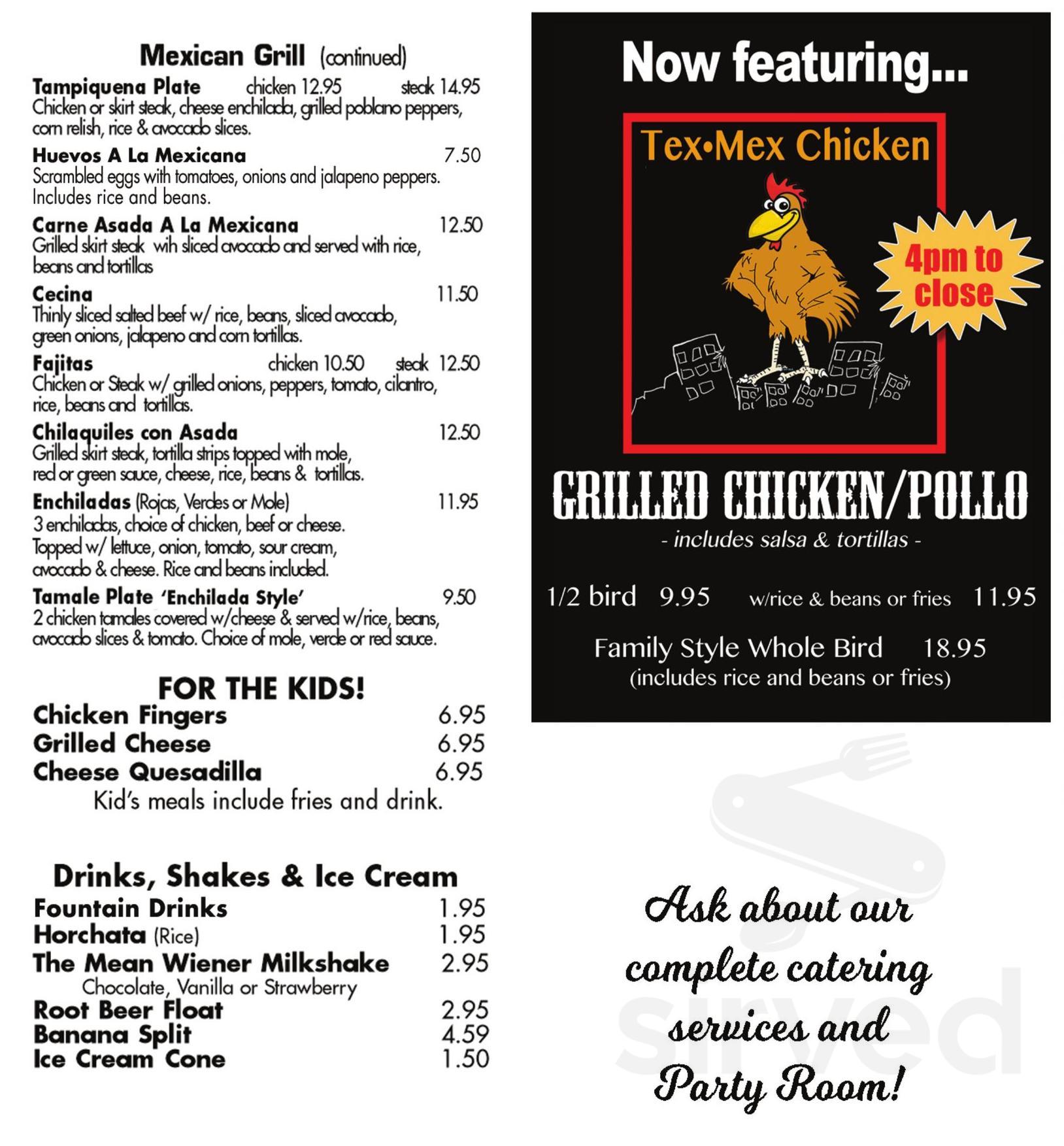 Mean Wiener menu in Highwood, Illinois, USA