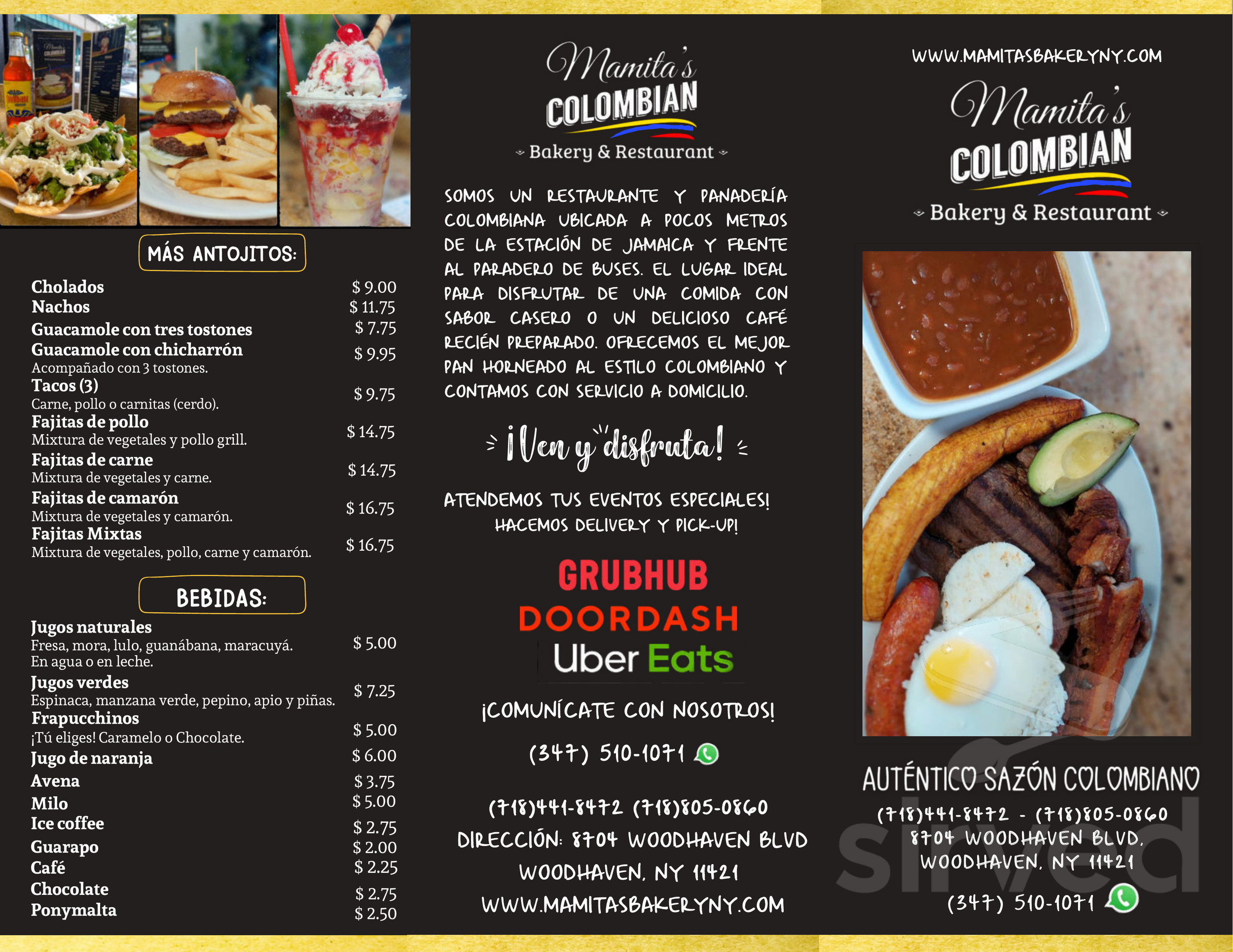 Mamita's Bakery & Restaurant menu in Queens, New York, USA