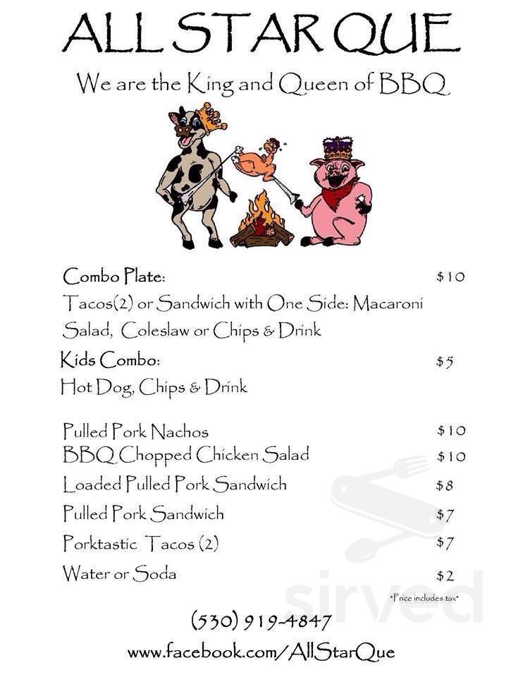 Jack Russell Farm Brewery menu in Camino, California, USA