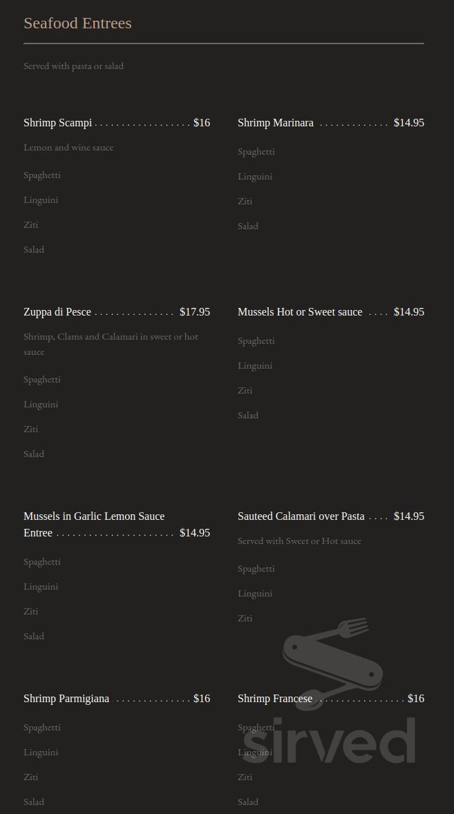 Menu - Bloomfield NJ's Mario's Famous Pizzeria | Sirved