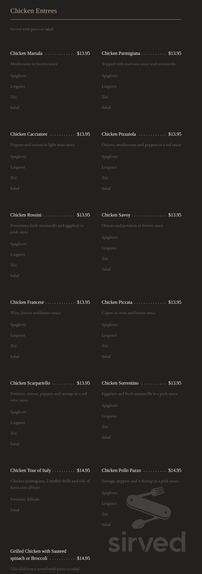 Menu - Bloomfield NJ's Mario's Famous Pizzeria | Sirved