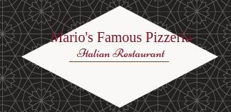 Menu for Mario's Famous Pizzeria in Bloomfield, NJ | Sirved