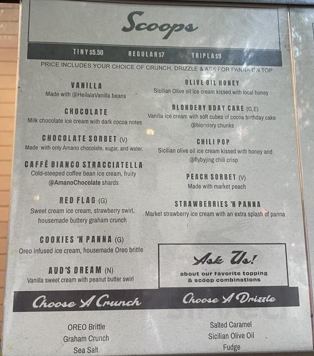 Caffè Panna menu in New York, New York, USA