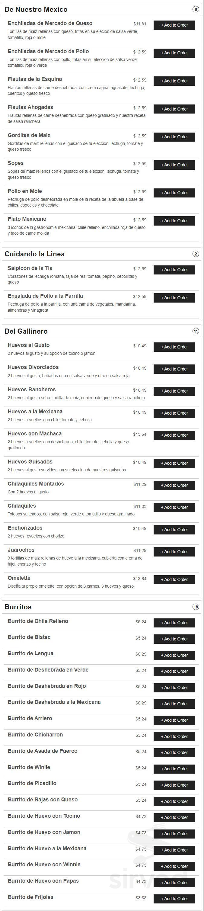 Los Corajudos Del Gordo Burritos Y Desayunos menu in El Paso, Texas, USA