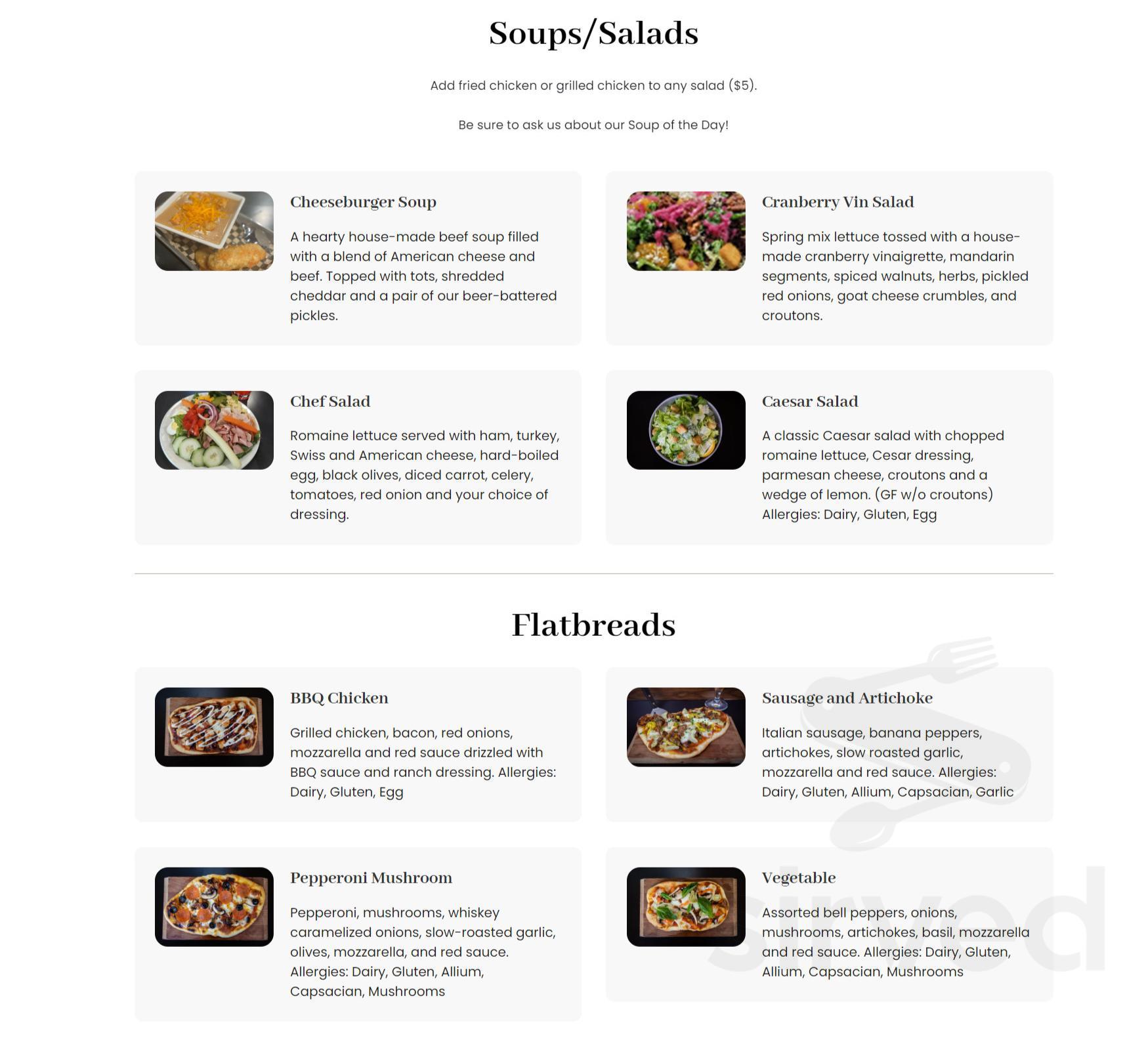 40 Below Public House menu in Havre, Montana, USA