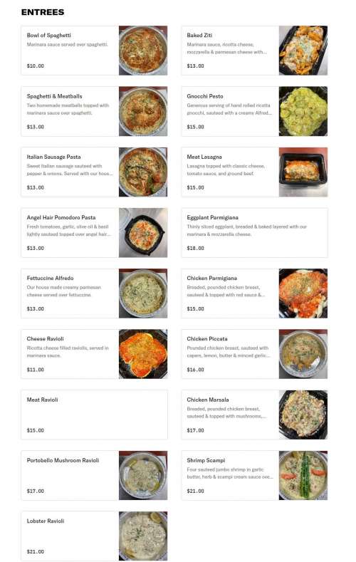 Dolce To-Go menu in Lake Havasu City, Arizona, USA