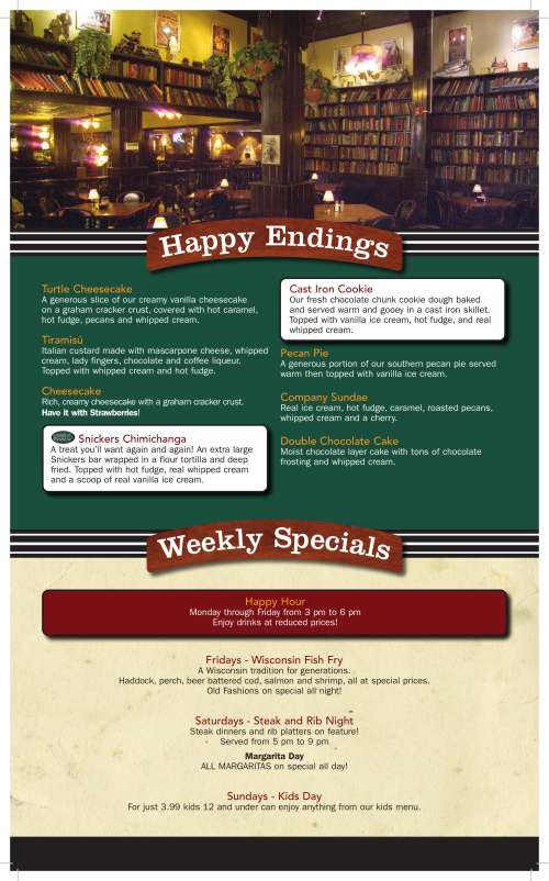 Good Company menu in Appleton, Wisconsin, USA