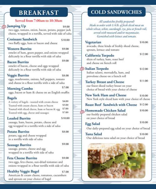 Sabrina Cafe & Deli menu in San Diego, California, USA