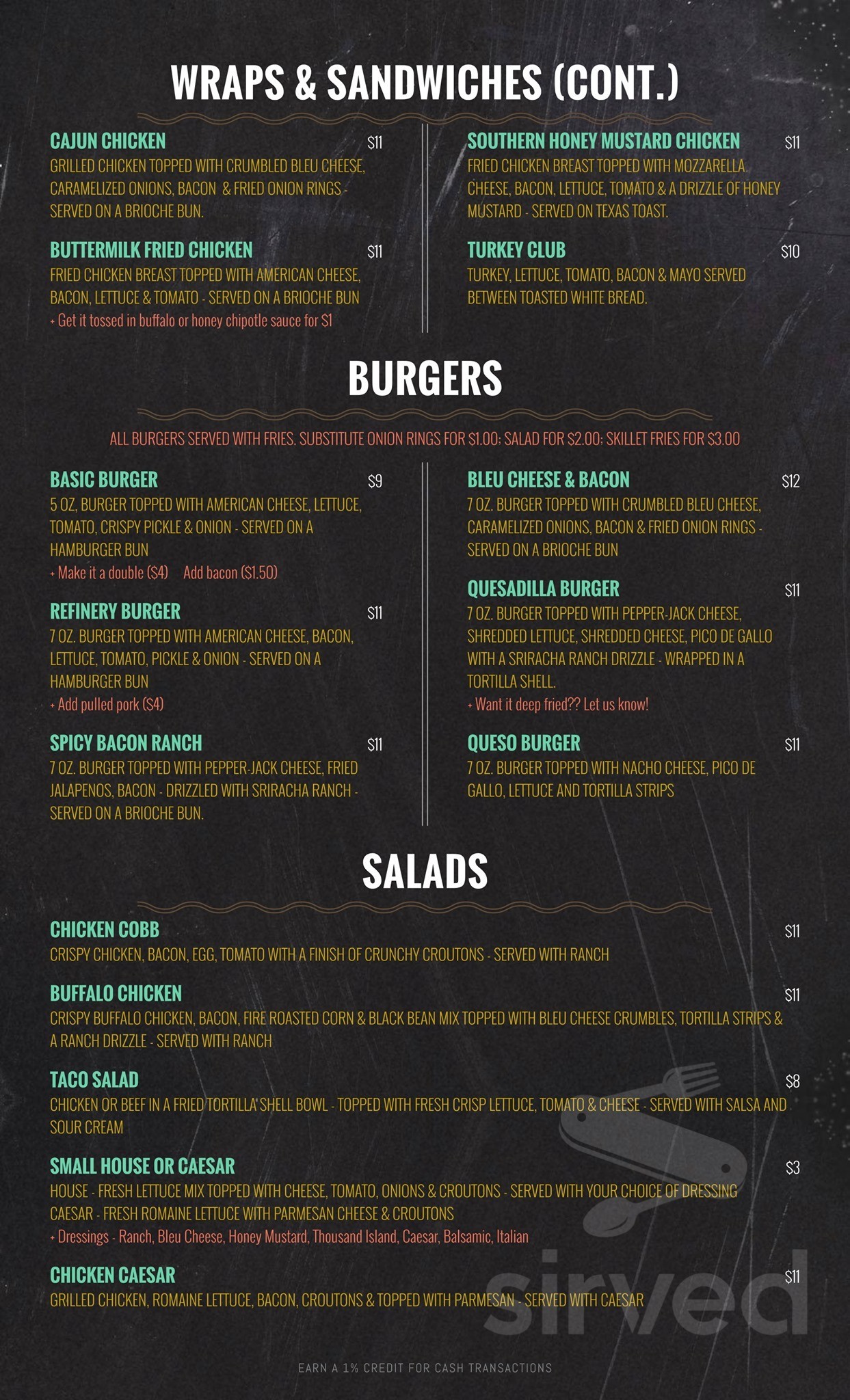 Refinery Bar & Grill menus in Wood River, Illinois, United States