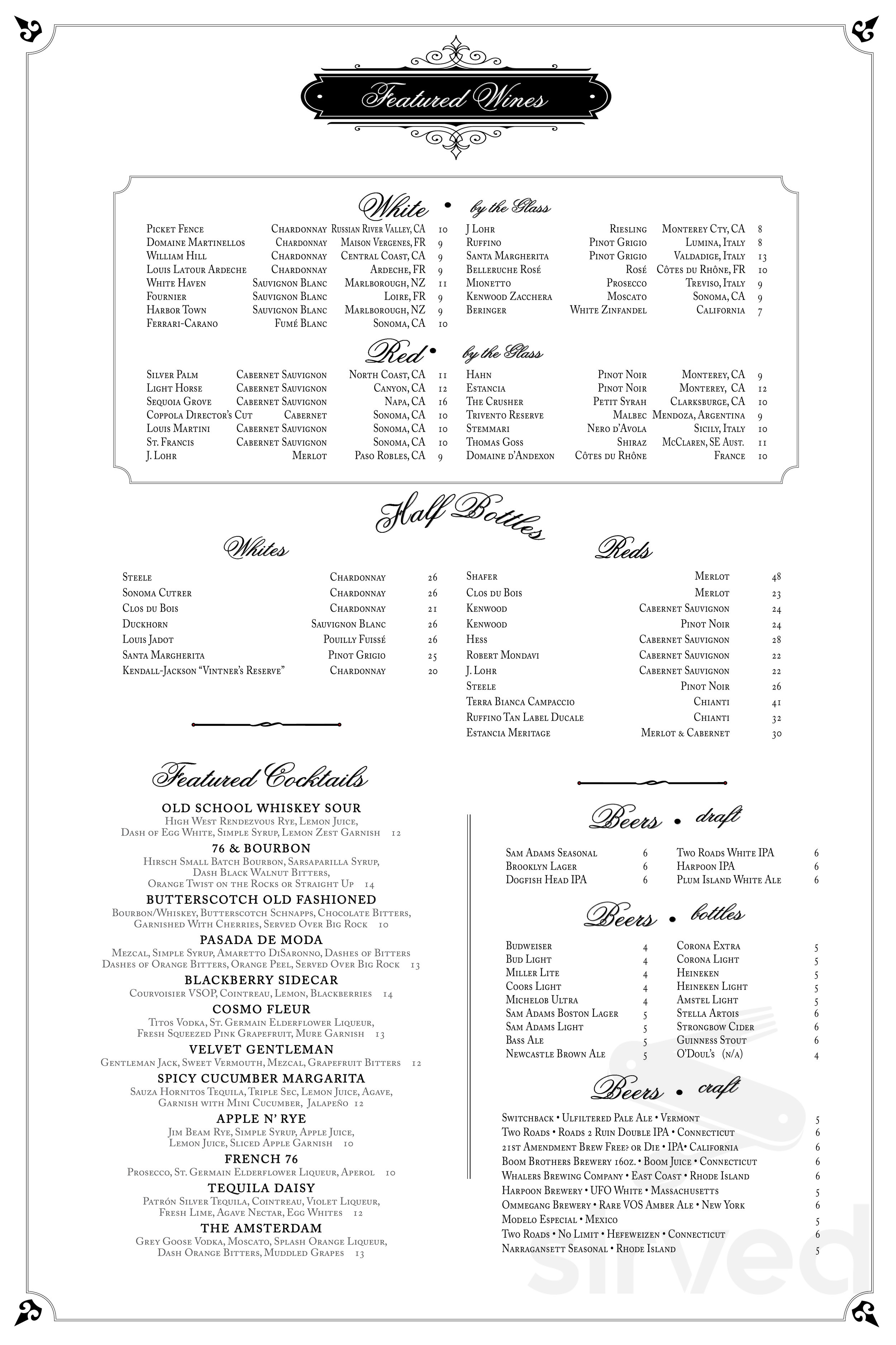 Menu - Providence RI's Parkside Rotisserie & Bar | Sirved