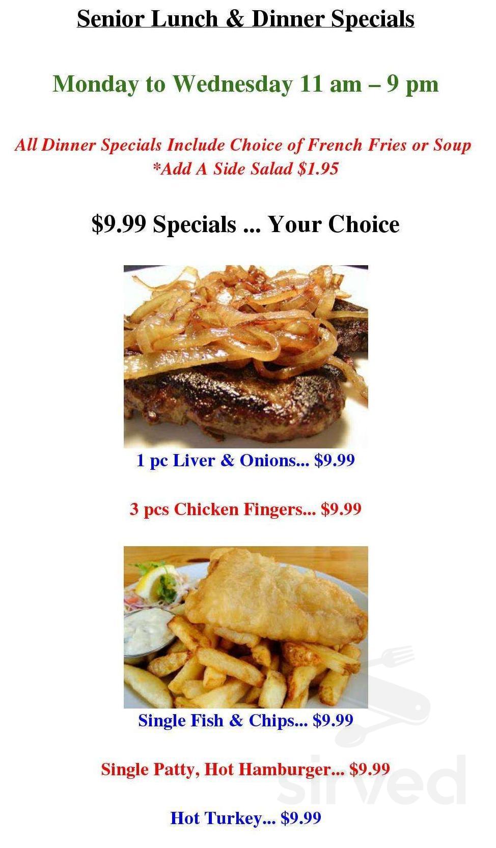 Rallis Burger & Grill menus in Acton, Ontario, Canada