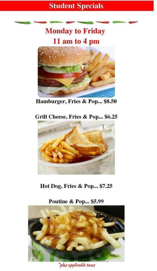 Rallis Burger & Grill menu in Acton, Ontario, Canada