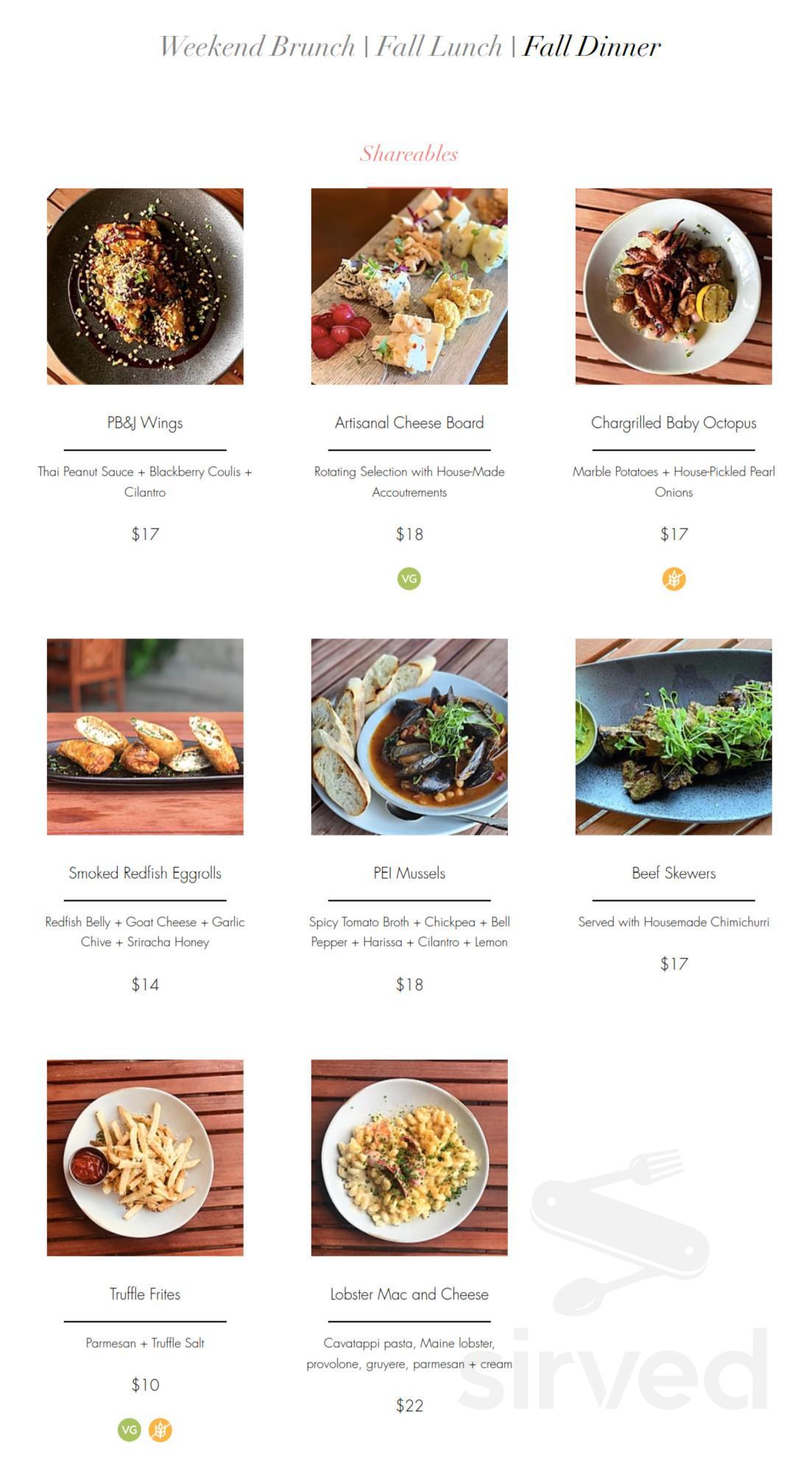 The Amber Room menu in Fort Worth, Texas, USA