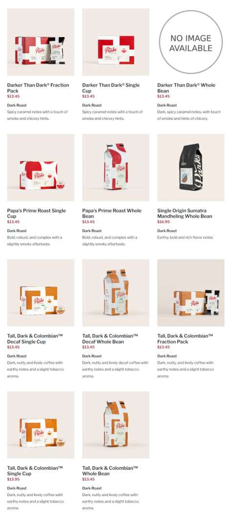 Parks Coffee Roastery & Cafe menu in Carrollton, Texas, USA