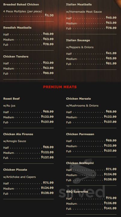 Firenze Restaurant & Pizzeria menu in Warren, Michigan, USA
