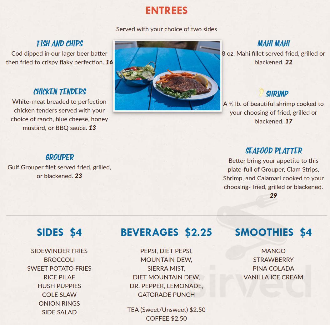 Barefoot Hide A Way Grill menus in Panama City Beach, Florida, United ...