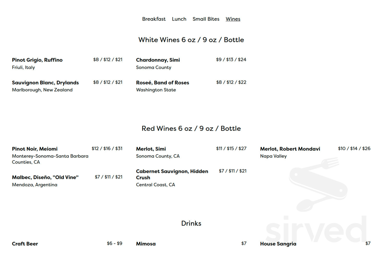 Tru Bru Organic Coffee menu in Henderson, Nevada, USA